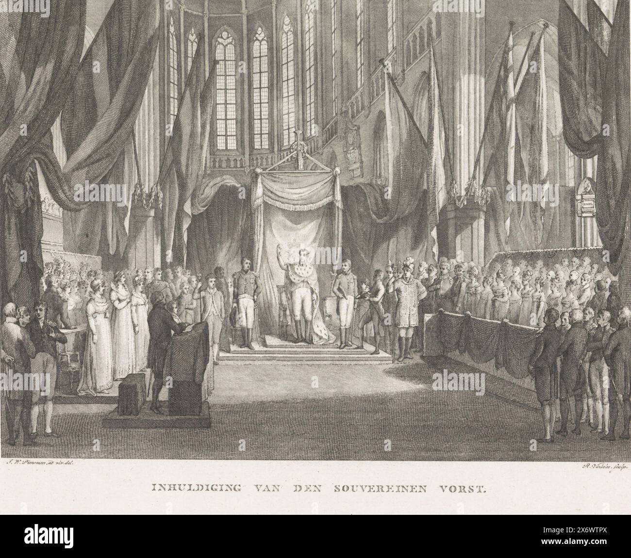 Inauguration of Willem Frederik, Prince of Orange as sovereign prince ...