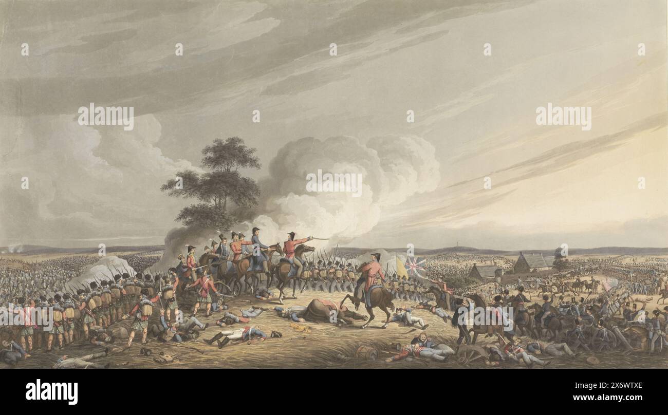 Battle of Waterloo, 1815, View from Mont St. Jean of The Battle of ...