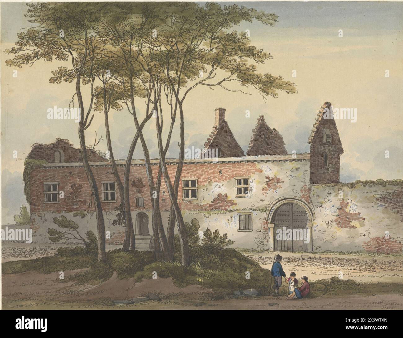 Ruins of the farm of Le Caillou, Seven plates of Waterloo and ...