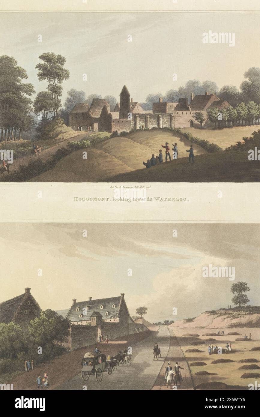 Hougoumont en La Haye-Sainte, Hougomont, looking towards Waterloo, La ...