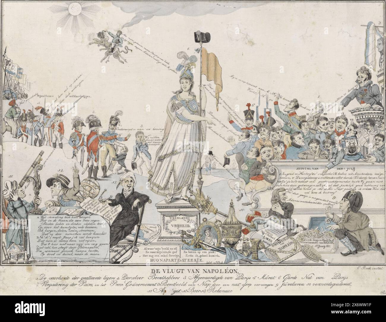 Flight of Napoleon, 1815, The Flight of Napoléon (title on object ...