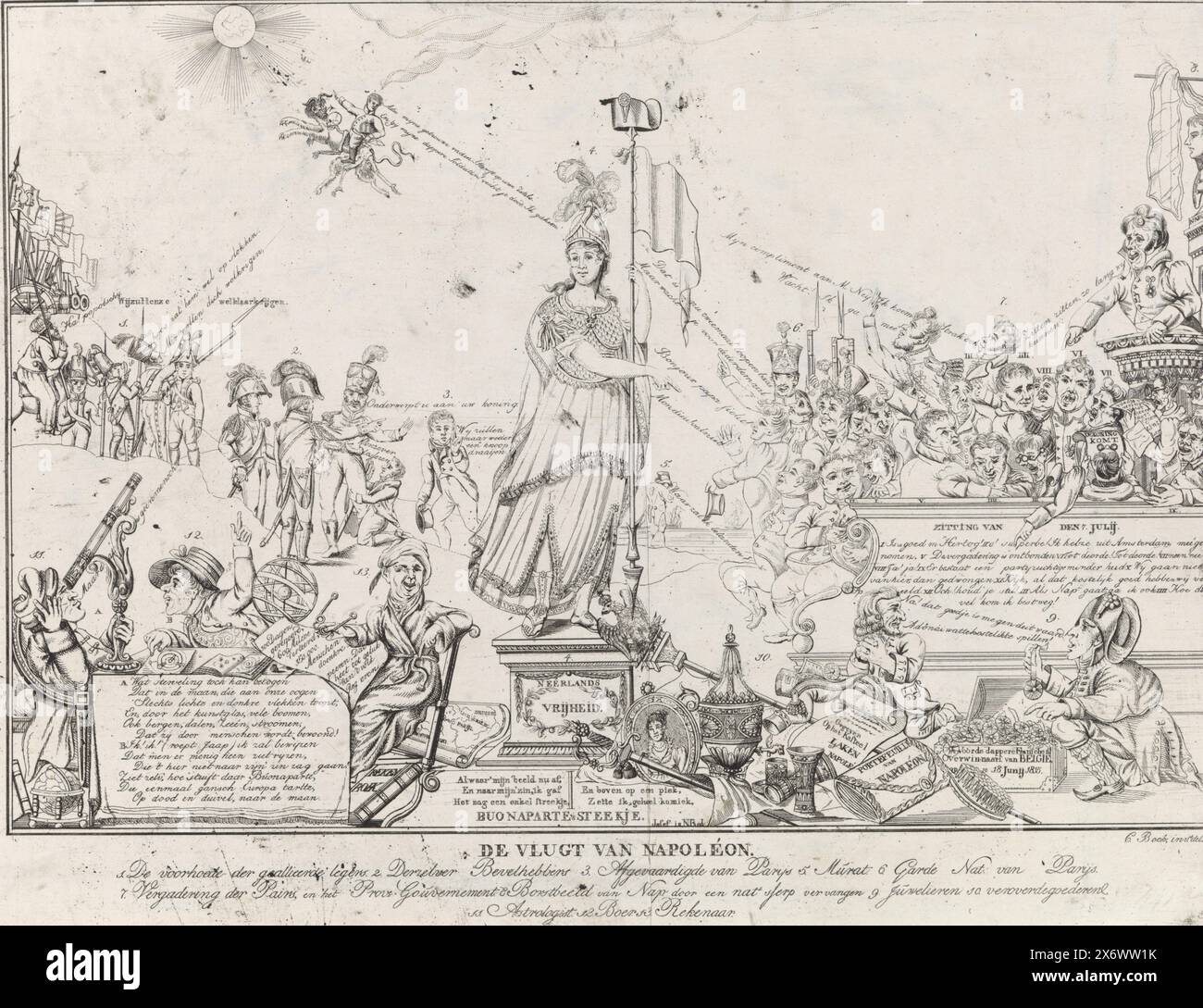 Flight of Napoleon, 1815, The Flight of Napoléon (title on object ...