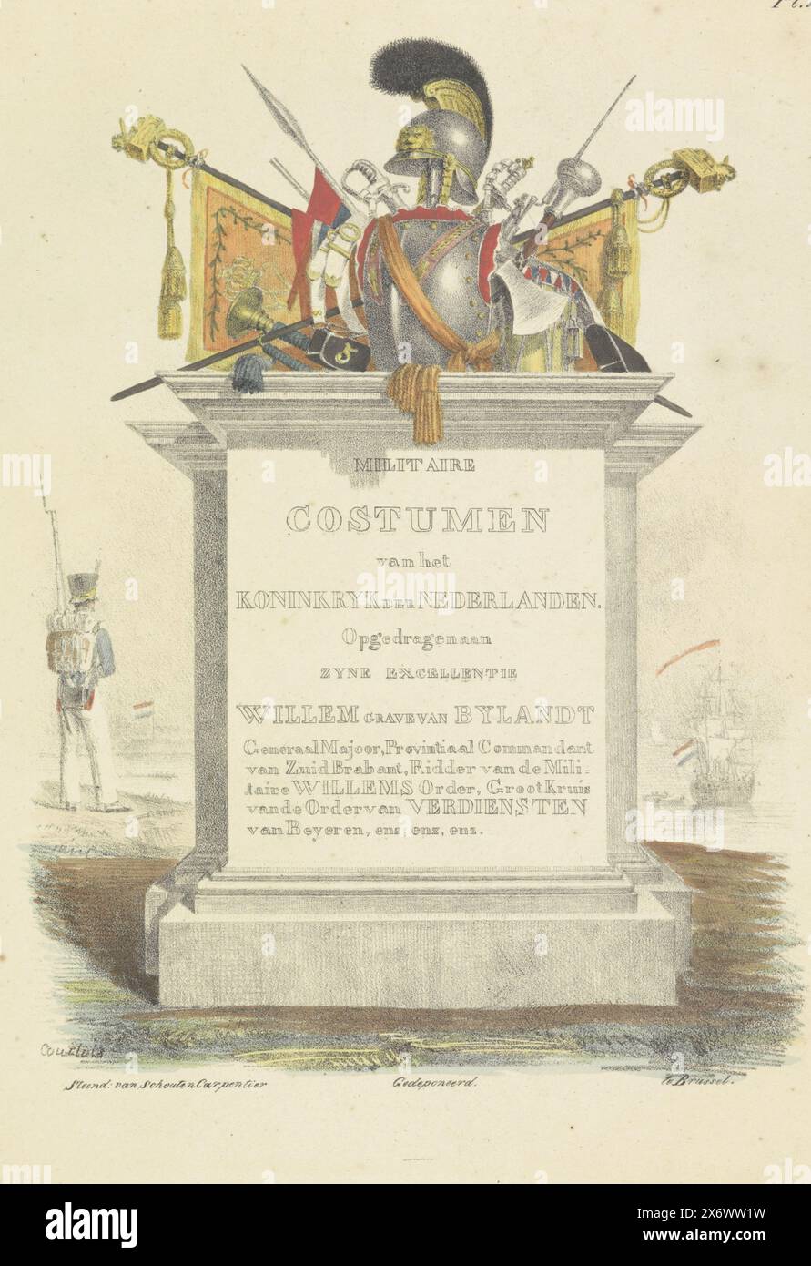 Title print for the series of uniforms of the Kingdom of the ...