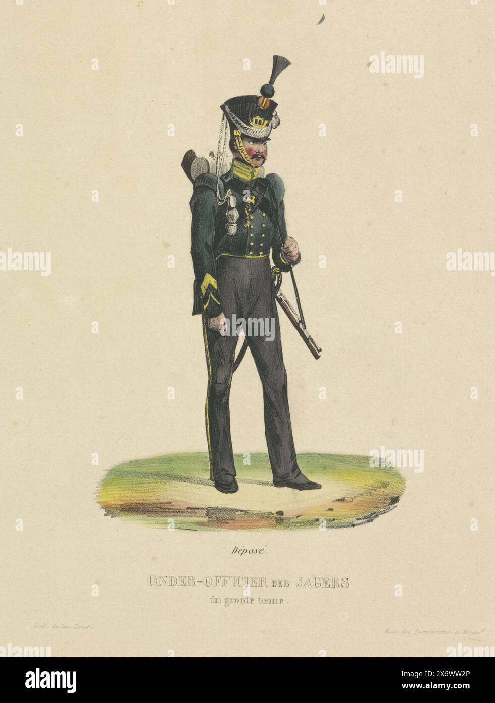 Hunter in large outfit, 1820-1825, Non-commissioned officer of the ...