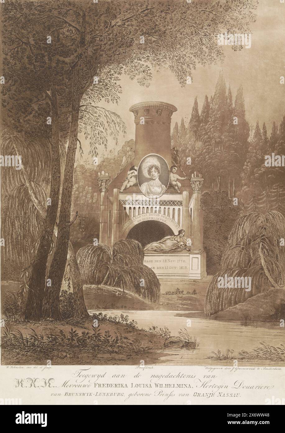 Allegory on the death of Princess Louise of Orange-Nassau, 1819 ...
