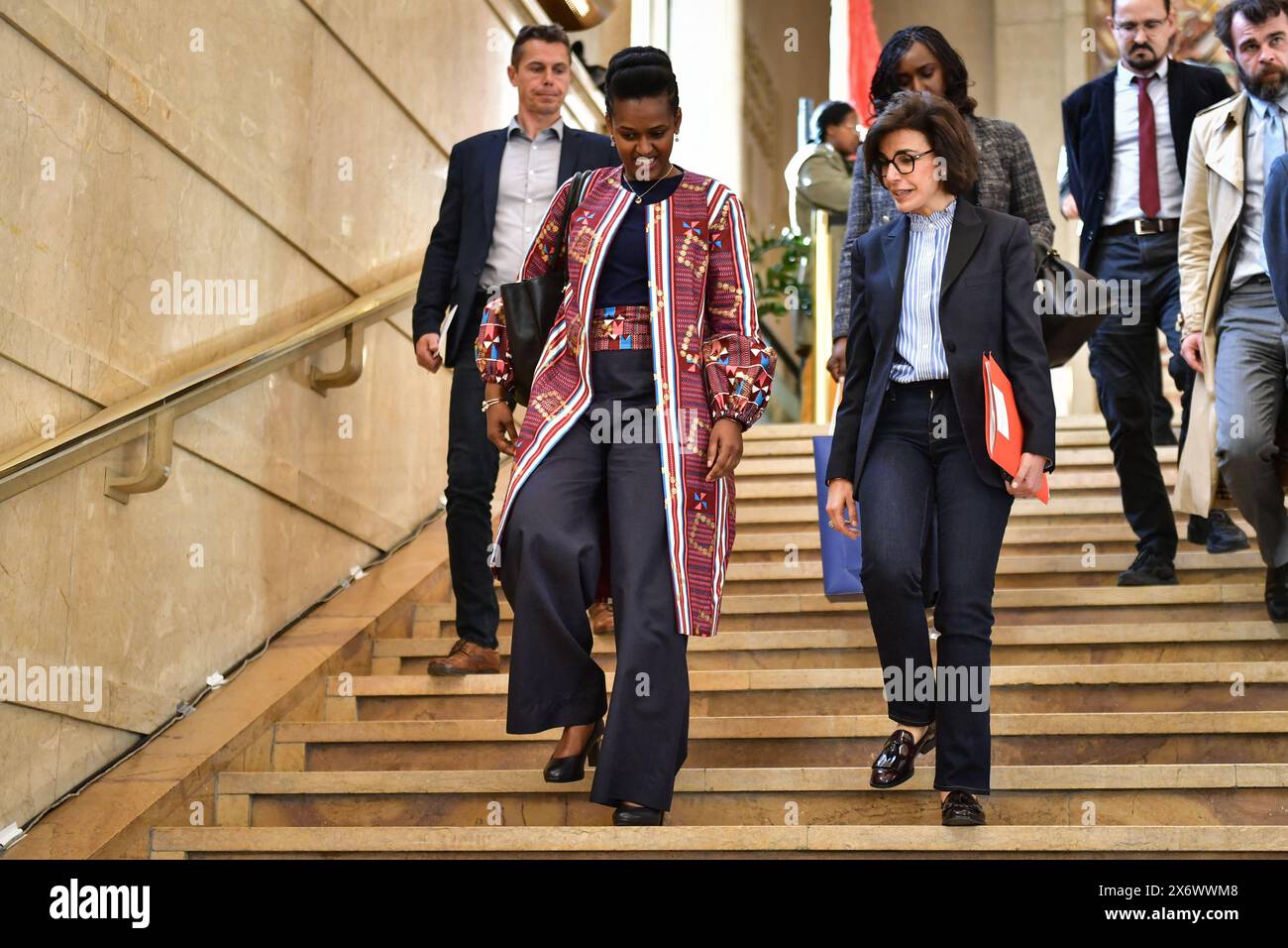 French Culture Minister Rachida Dati (R) and Minister for Youth and the ...