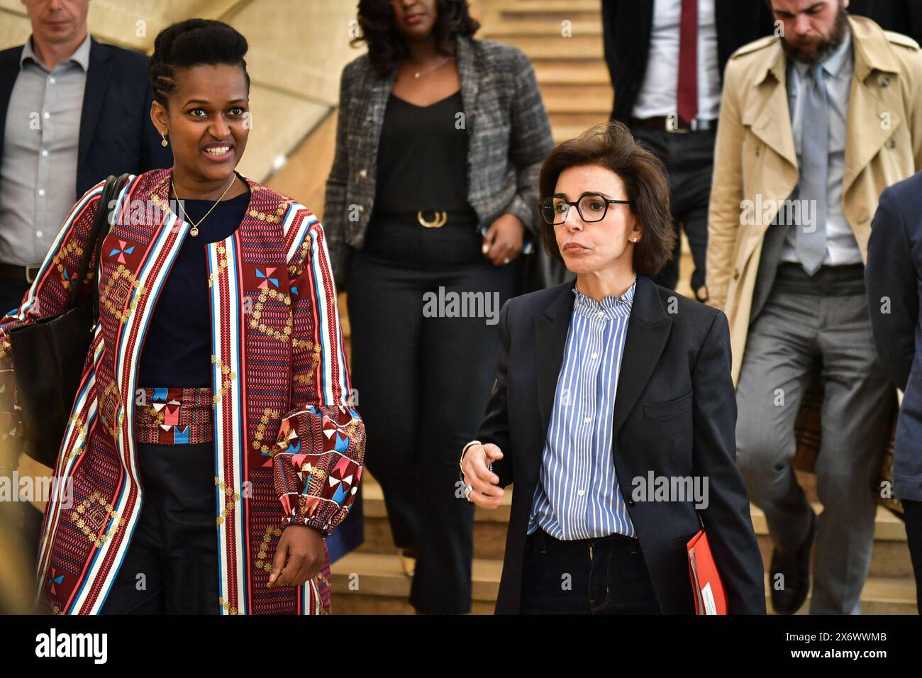 French Culture Minister Rachida Dati (R) and Minister for Youth and the ...