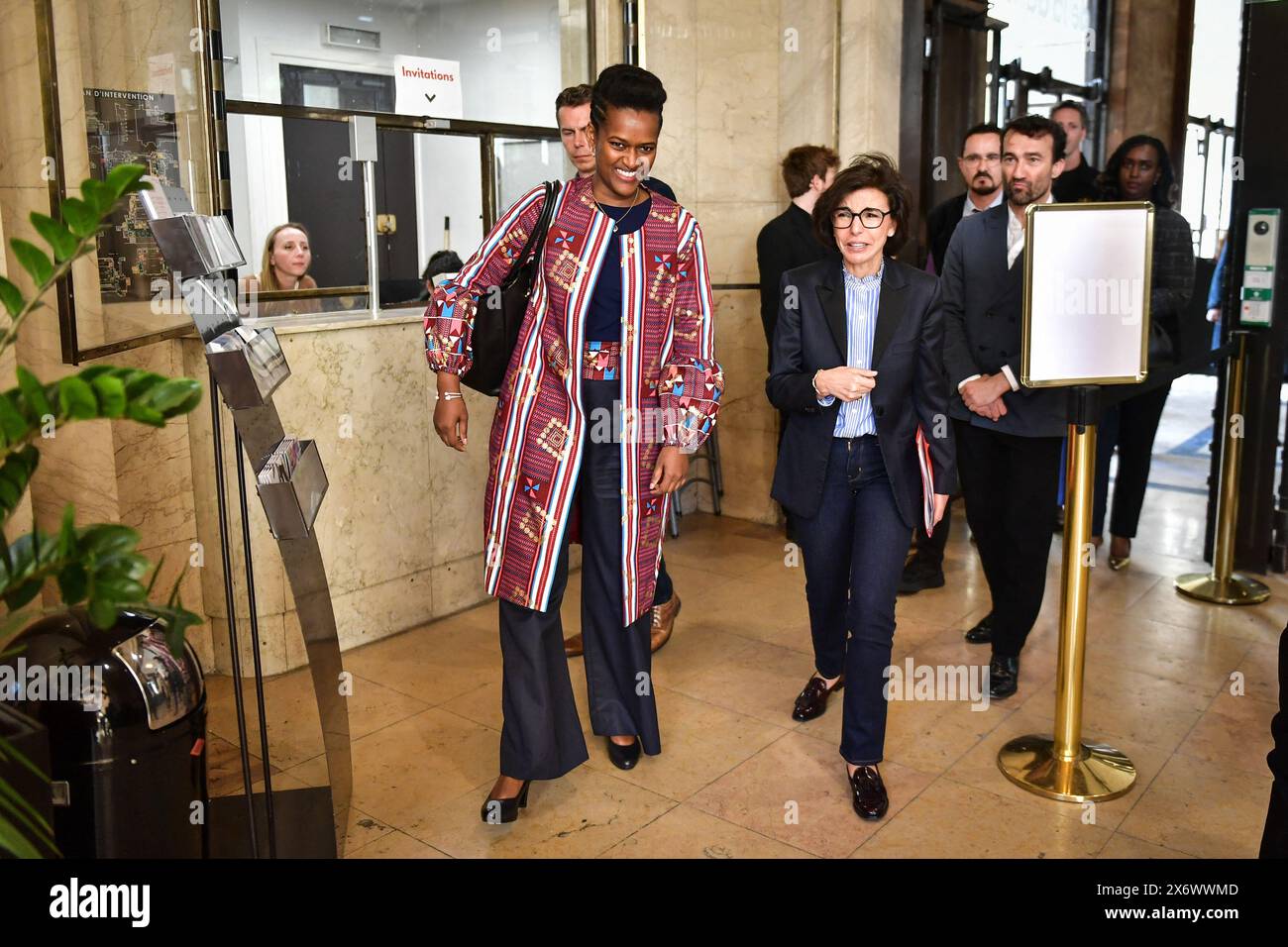 French Culture Minister Rachida Dati (R) and Minister for Youth and the ...