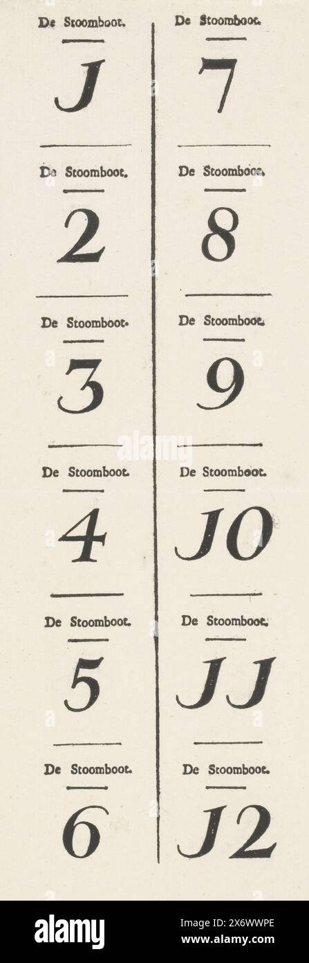 Number card 1 12 belonging hi-res stock photography and images - Alamy