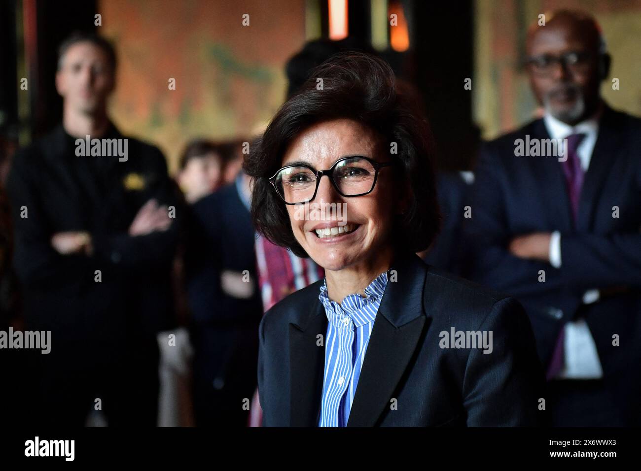 French Culture Minister Rachida Dati looks on during a visit with ...