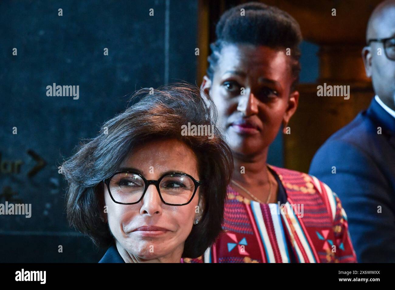 French Culture Minister Rachida Dati looks on during a visit with ...