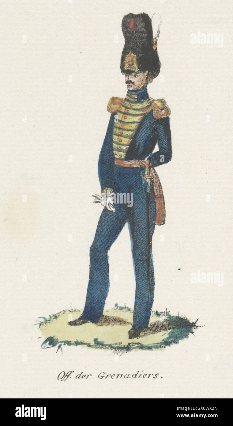 Officer of the grenadiers, Off. der Grenadiers (title on object), 21 ...
