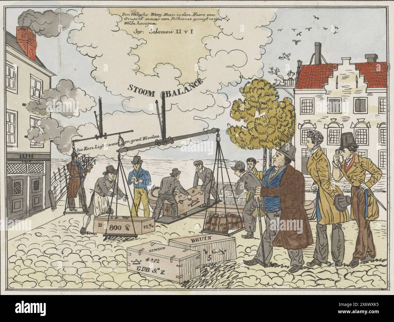 Cartoon on the deception of the company C. de Bruyn & Zonen, 1834 ...