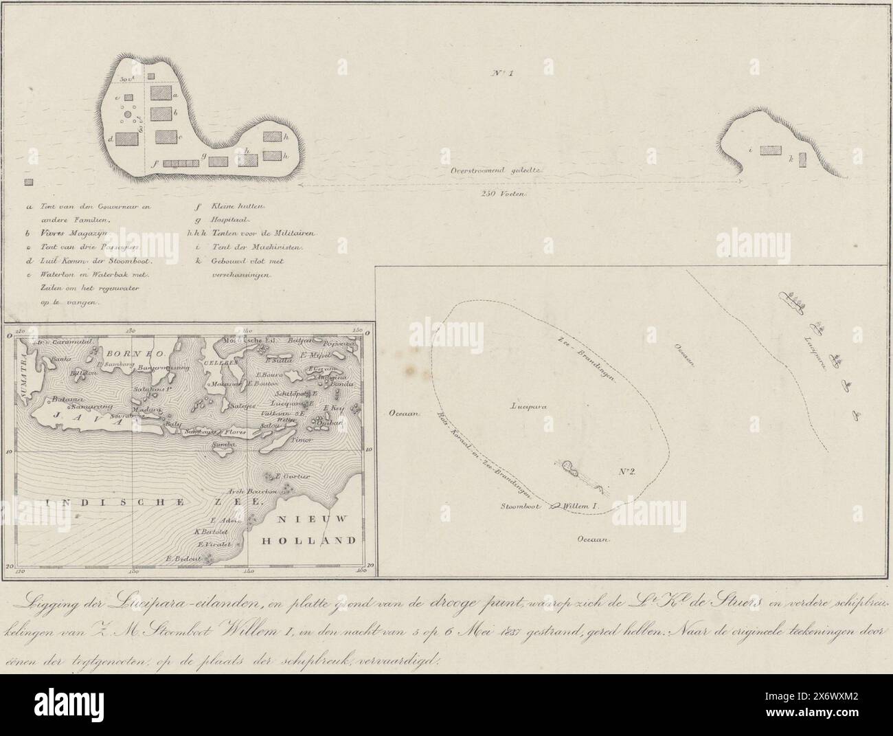 Map of the Lucipera Islands with the whereabouts of the shipwrecked ...