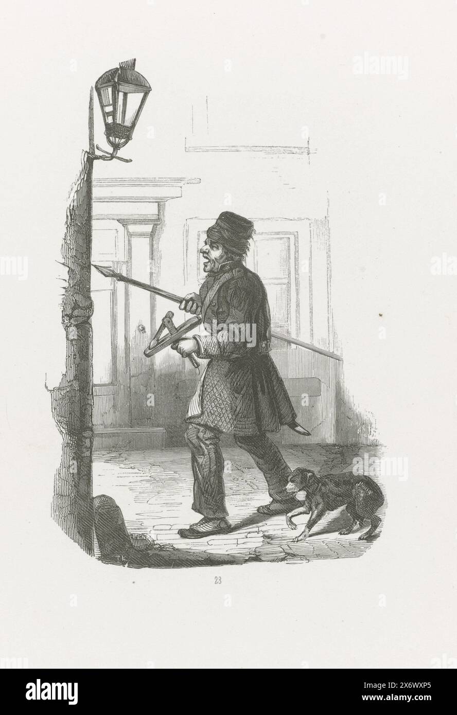 The clapperman of The Hague, 1840-1841, The clapperman of The Hague ...