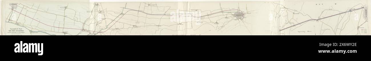 Map of the railway line between Amsterdam and The Hague, 1842 ...