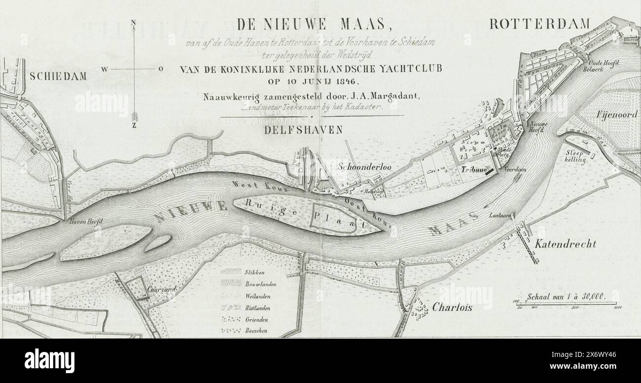 The Nieuwe Maas, from the Oude Haven in Rotterdam to the Voorhaven in ...