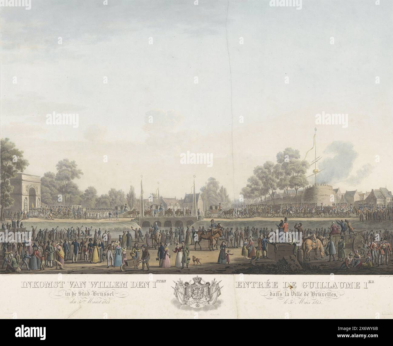 Entry of William the 1st into the City of Brussels on the 30th of March ...