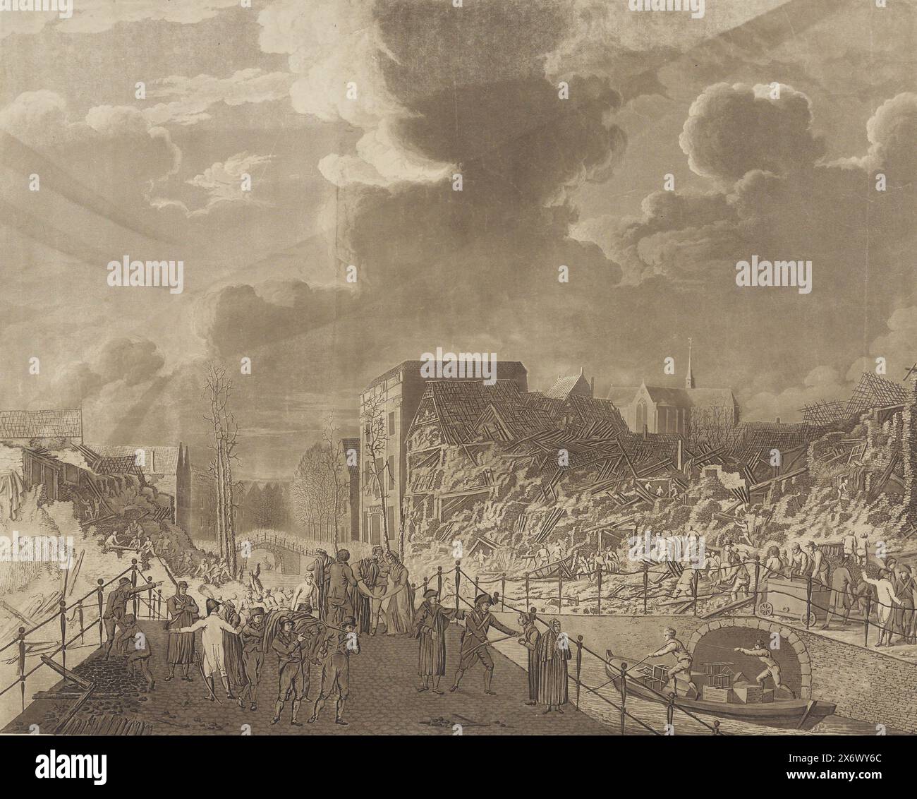 Leydens Disaster, Caused by the explosion of a ship with gunpowder as ...
