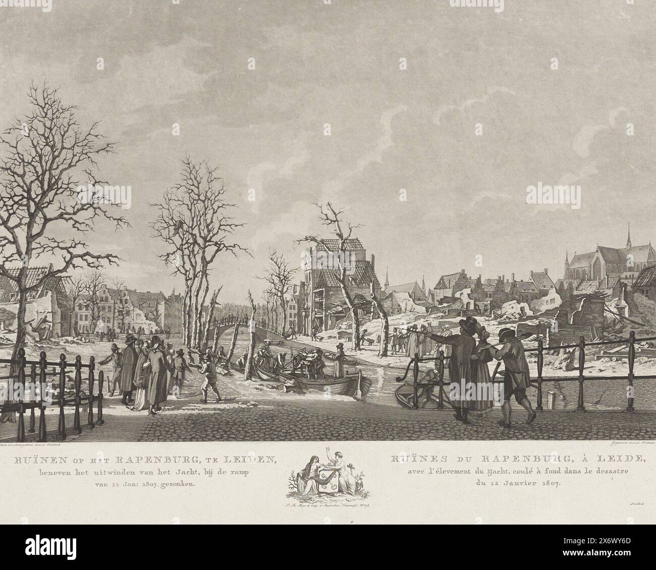 Ruins on the Rapenburg, in Leijden, together with the unwinding of the ...