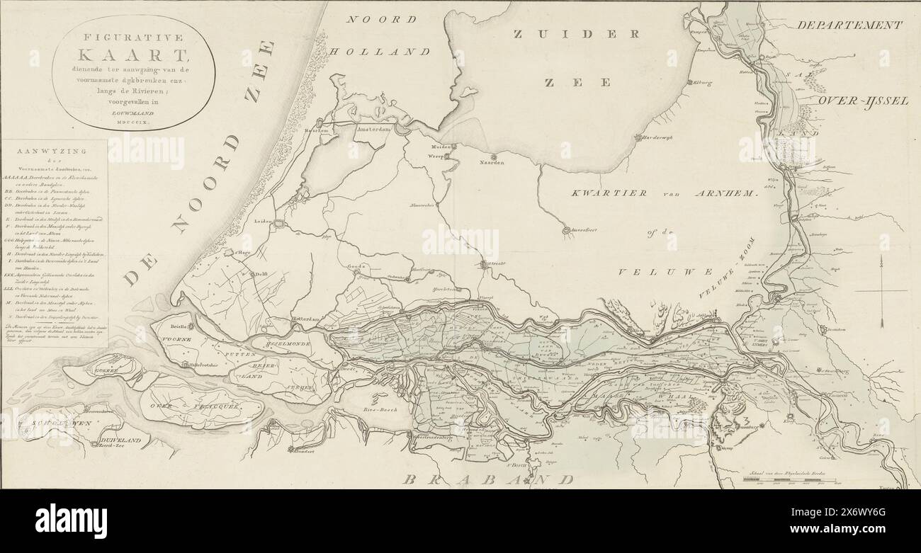 Figurative Map, serving to indicate the main dike breaches, etc.: along ...