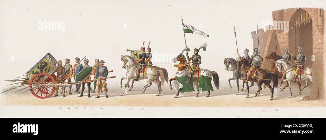 Delft parade of 1873 (tenth plate), Costumed parade held by the members ...
