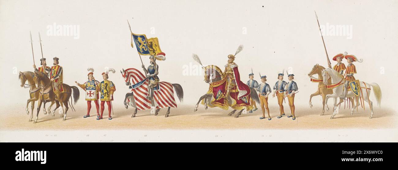 Delft parade of 1873 (fifth plate), Costumed parade held by the members ...