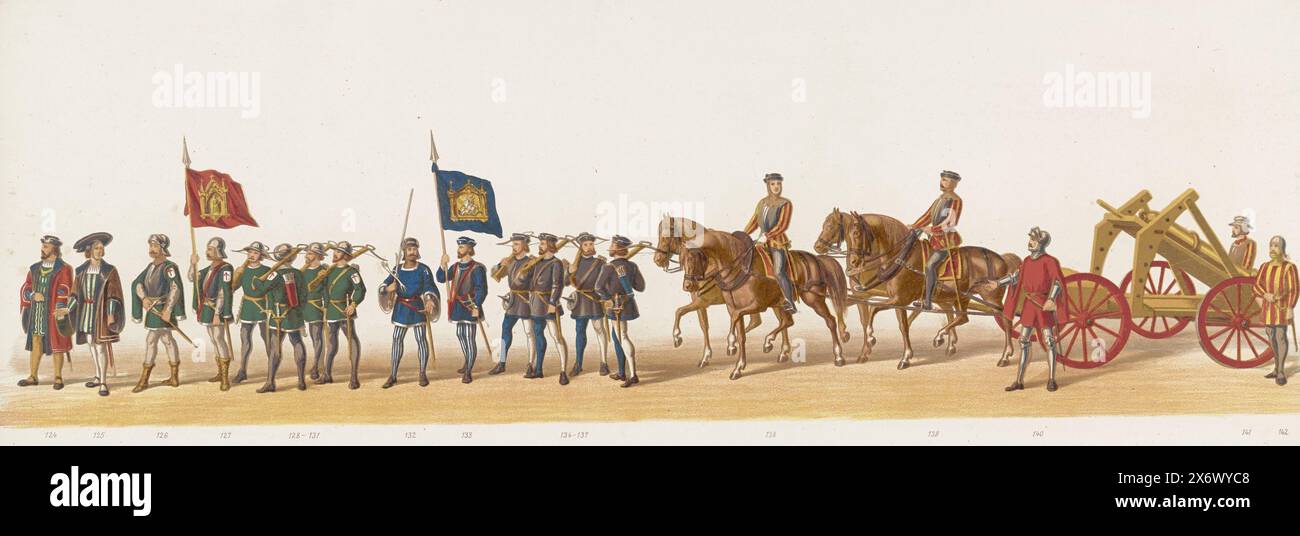 Delft parade of 1873 (ninth plate), Costumed parade held by the members ...