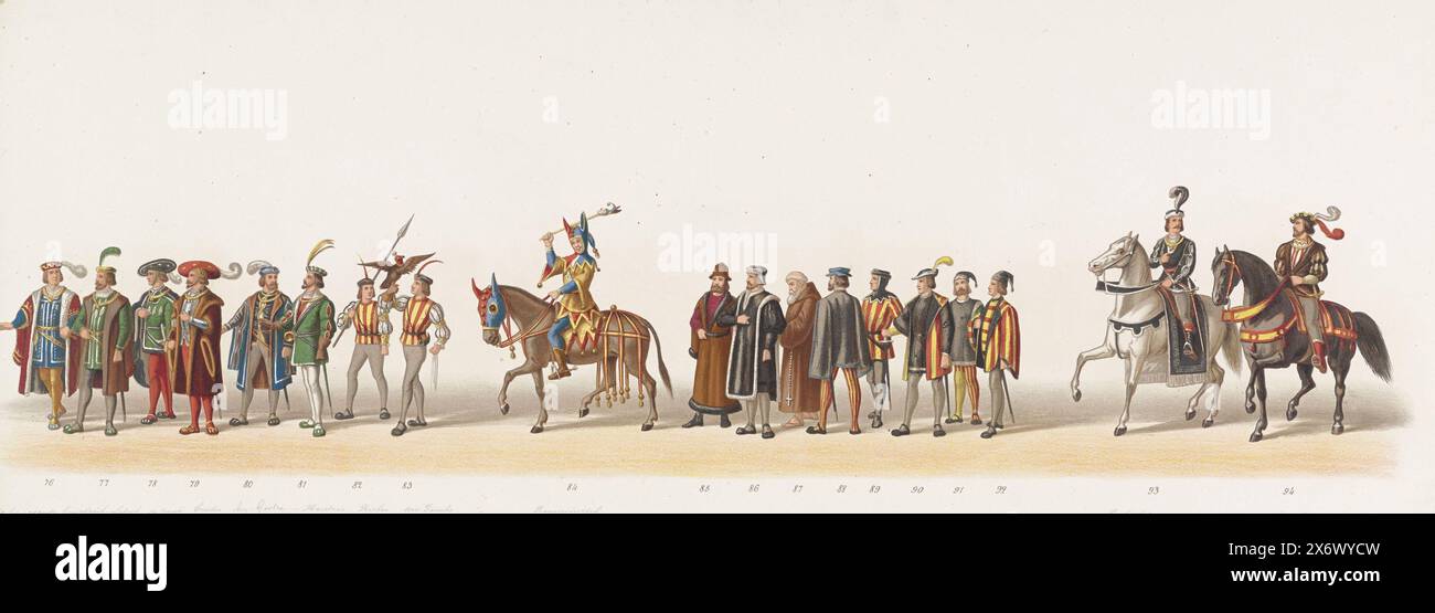 Delft parade of 1873 (sixth plate), Costumed parade held by the members ...