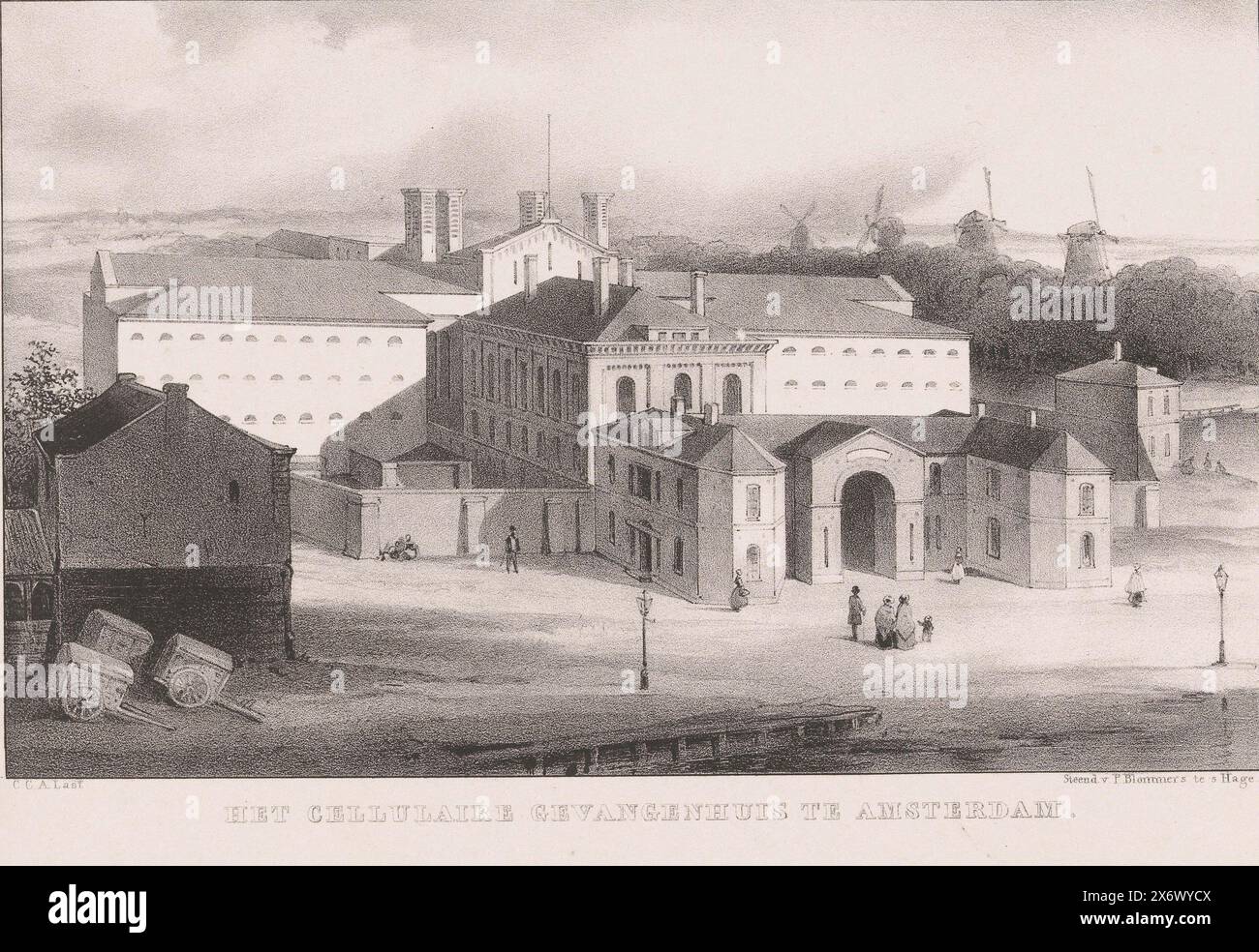 Prison at the Weteringschans in Amsterdam, 1848, The Cellular Prison ...