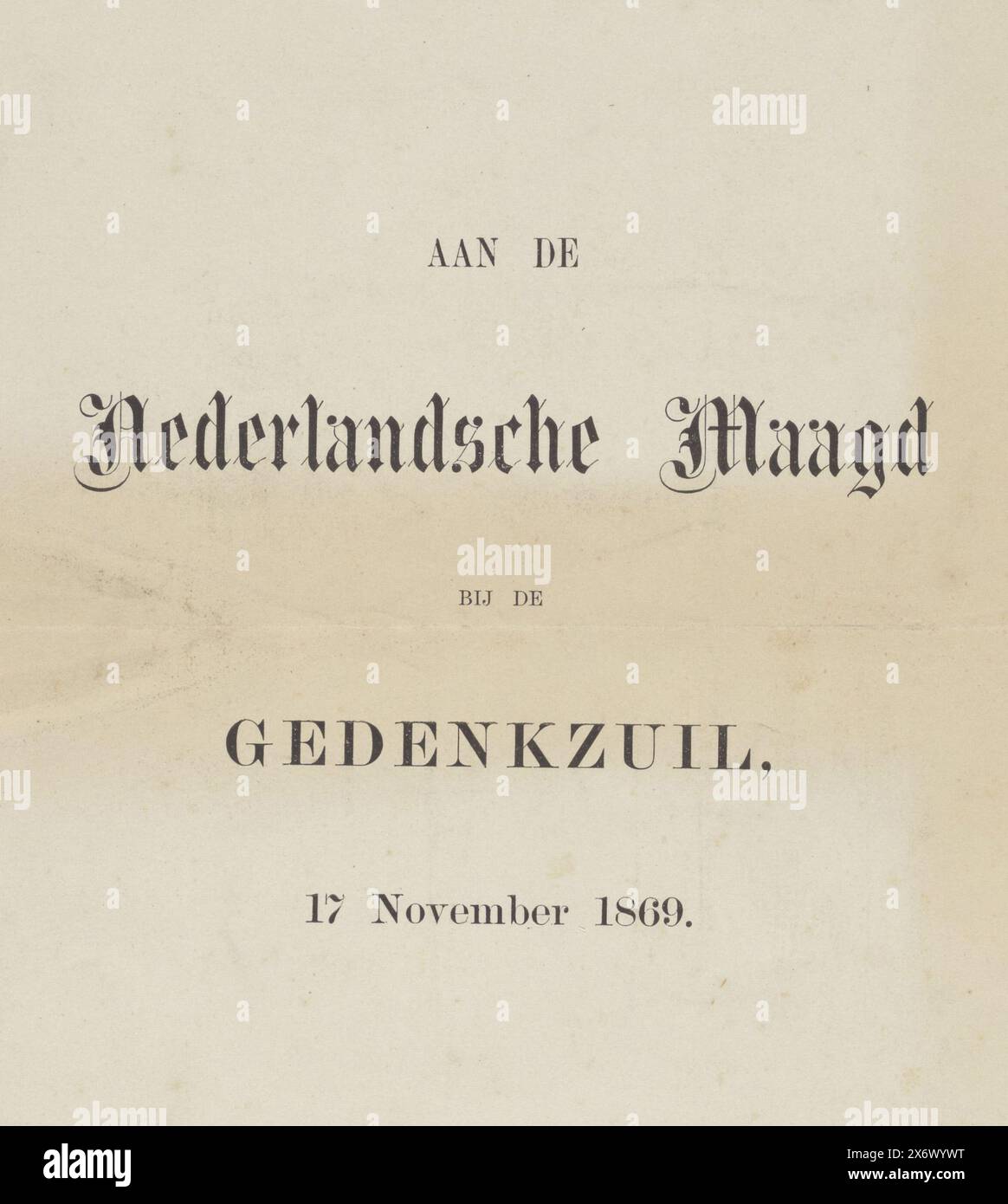 Verse at the unveiling of the National Monument for 1813 in 1869, To ...