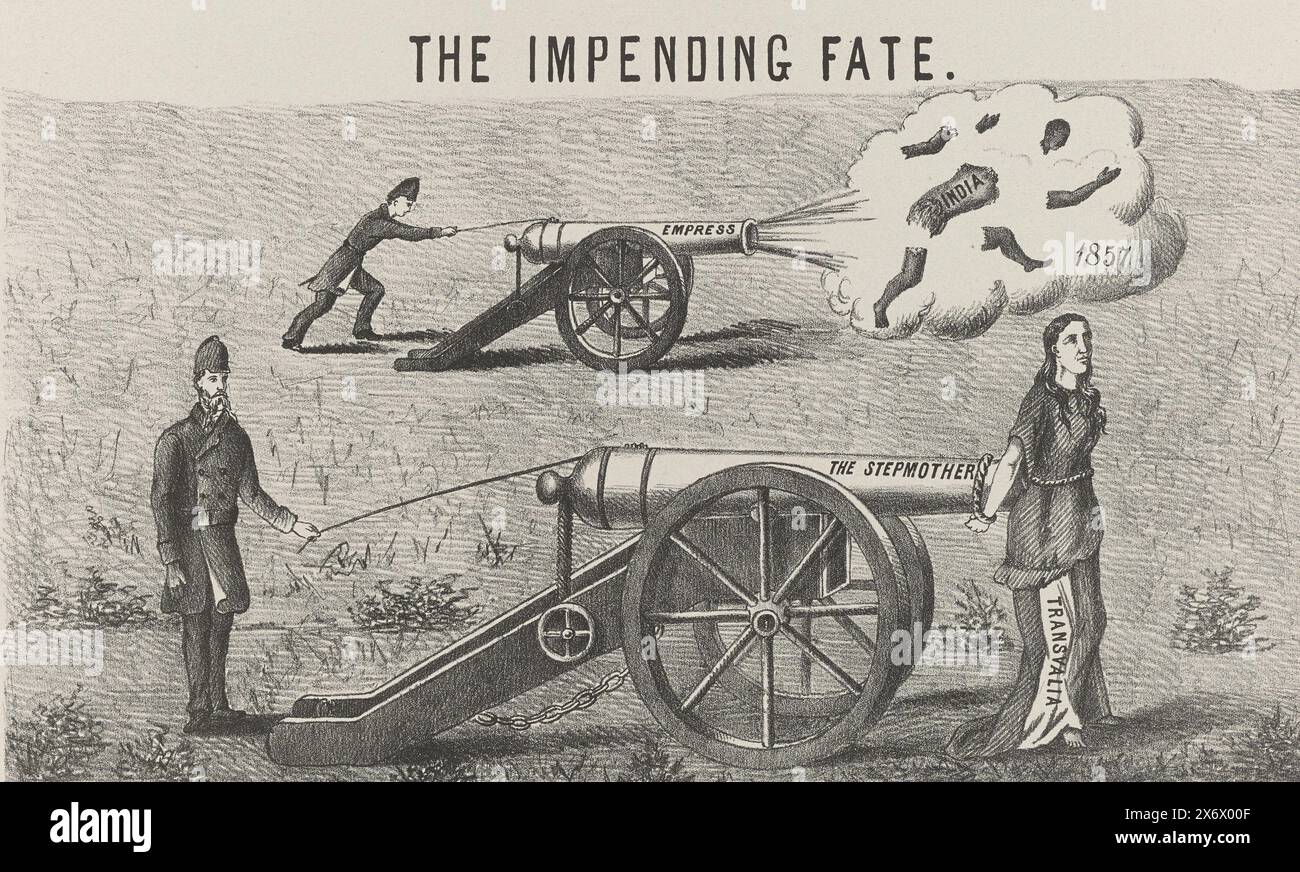 Transvaal tied up in front of a cannon, 1877, The Impending Fate (title ...