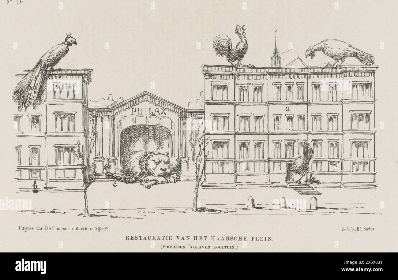 Cartoon on the building plans for the ministries on the Plein, 1861 ...