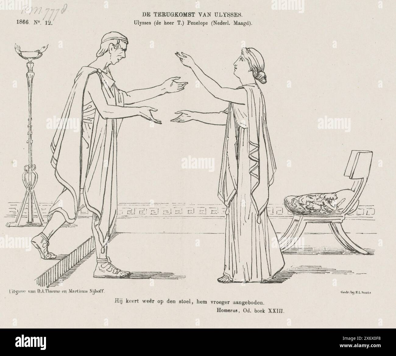 Cartoon on the return of Thorbecke to the House of Representatives ...