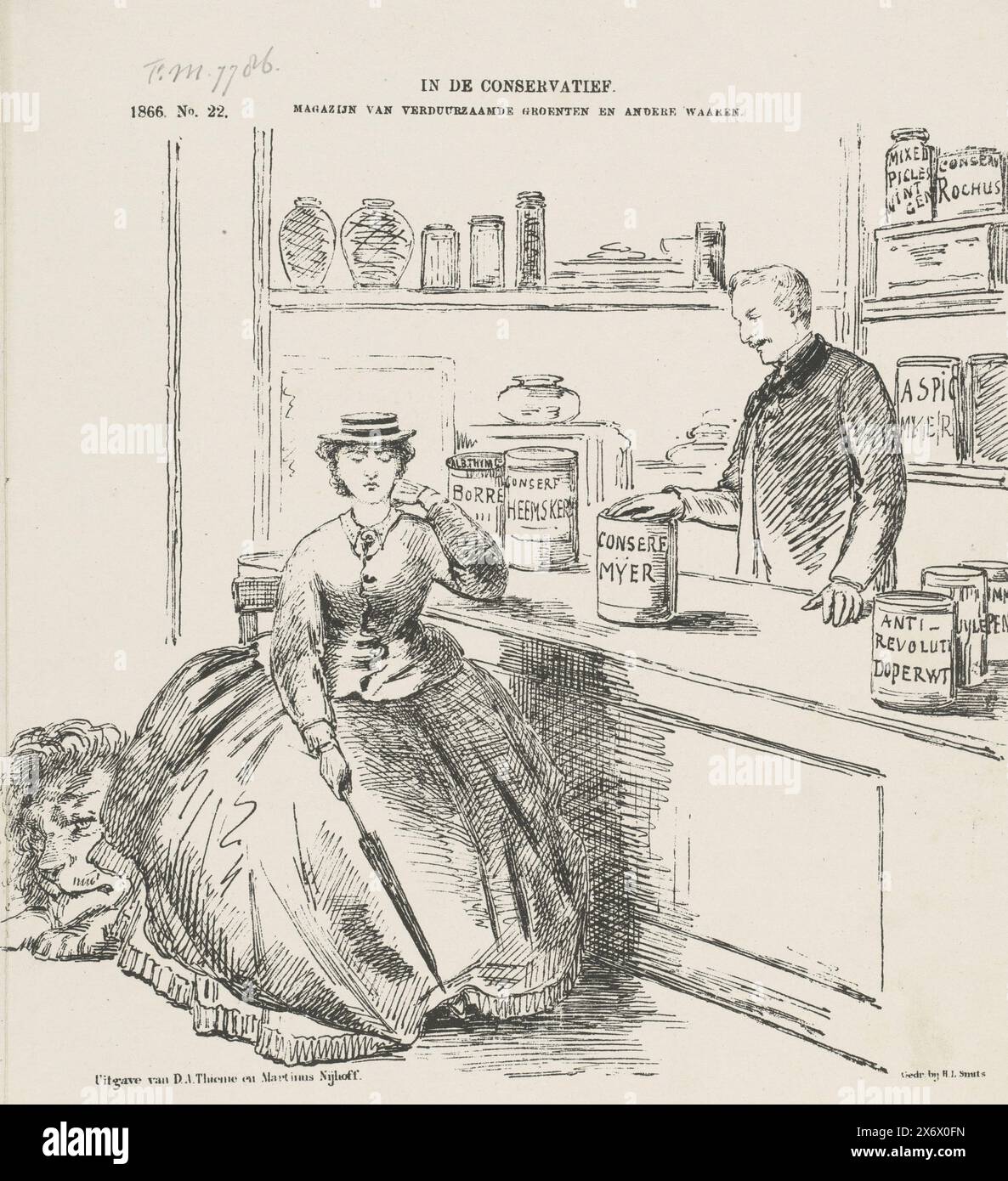 Cartoon on the actions of the conservative ministry Heemskerk-Mijer ...