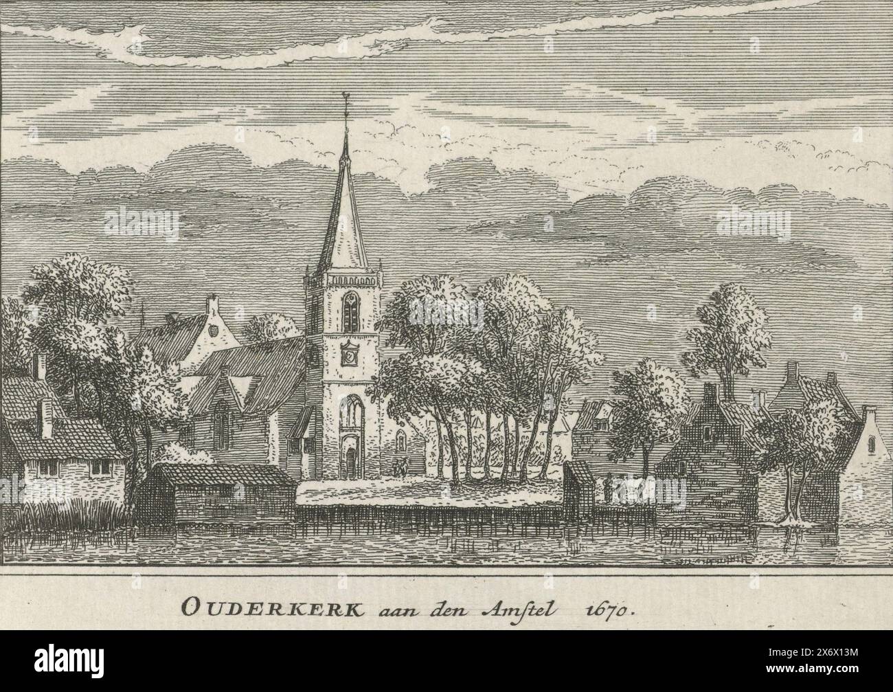 View of Ouderkerk aan de Amstel, Ouderkerk aan den Amstel 1670 (title ...