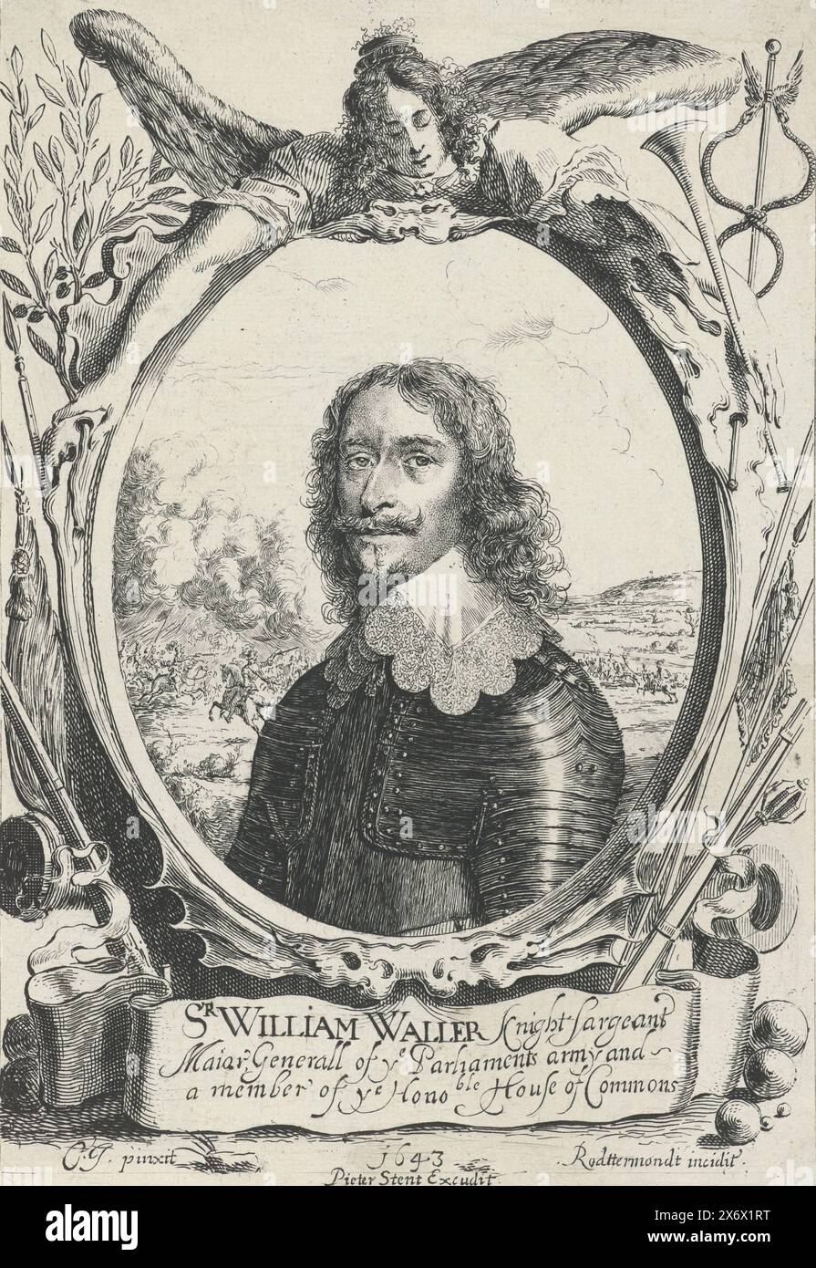 Portrait of Sir William Waller, Portrait of the Englishman Sir William ...