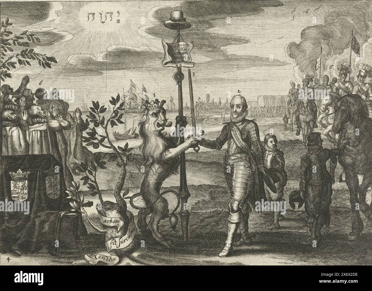 Maurits appointed as stadtholder, 1585, Allegory on the appointment of ...