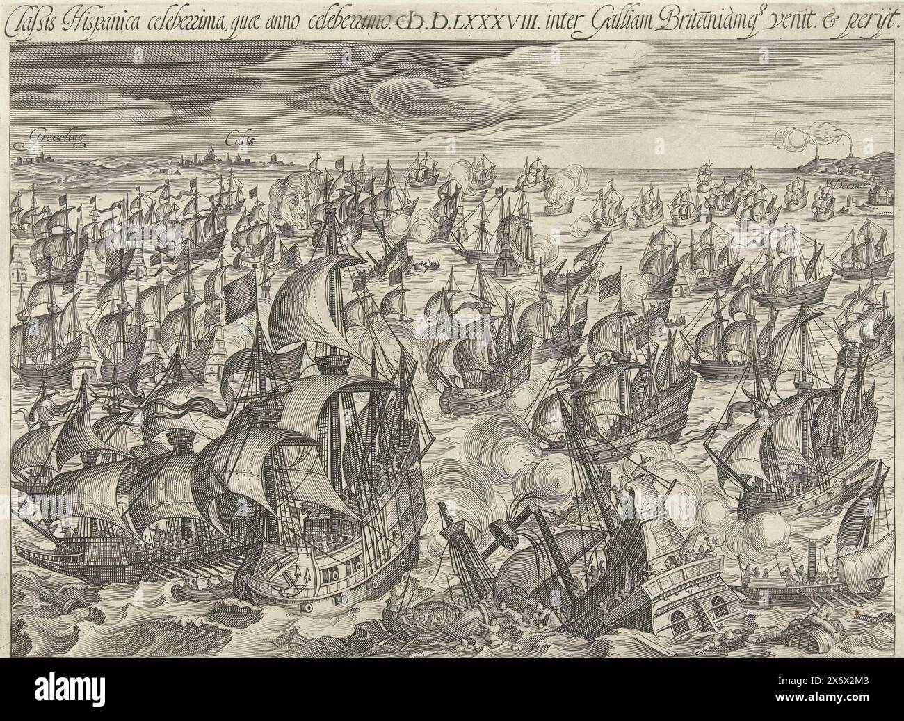 Ship sinking battle 1600 hi-res stock photography and images - Alamy