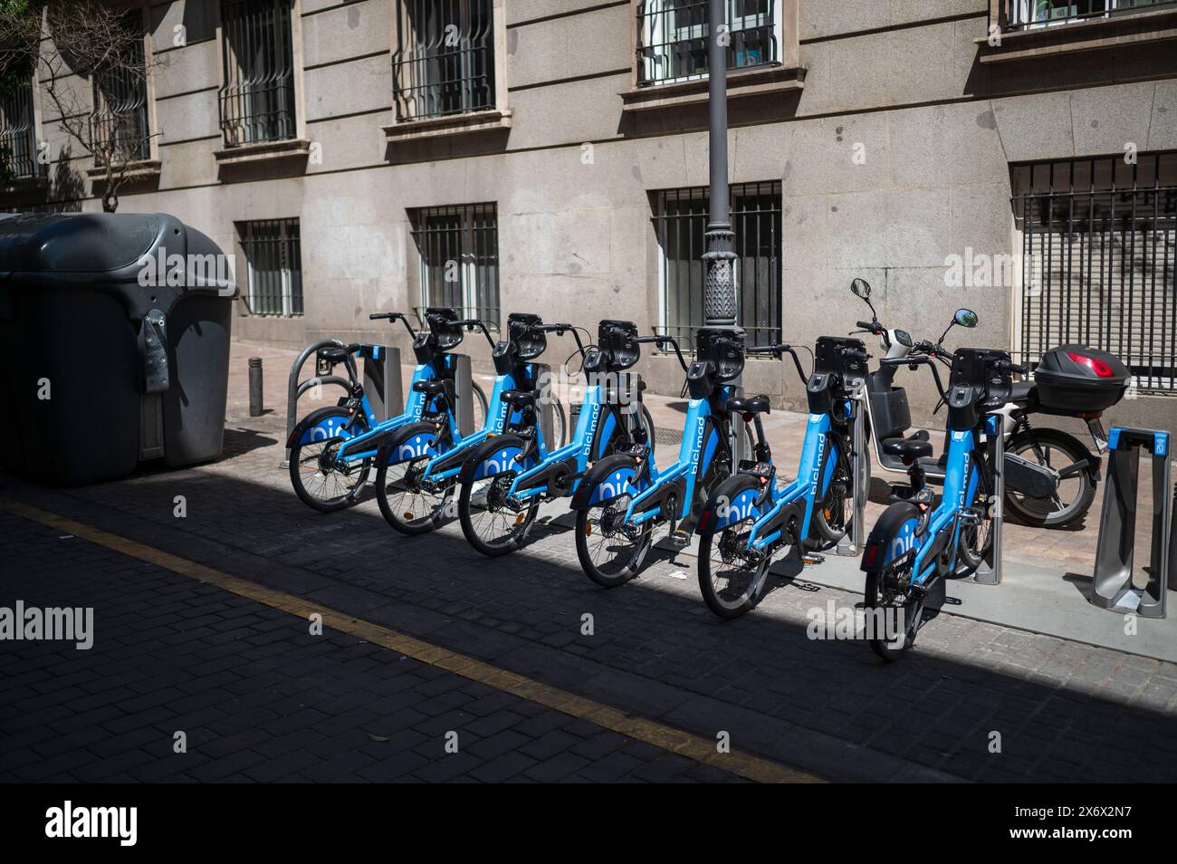 BiciMAD bikes, a bicycle rental program operated by the Madrid City ...