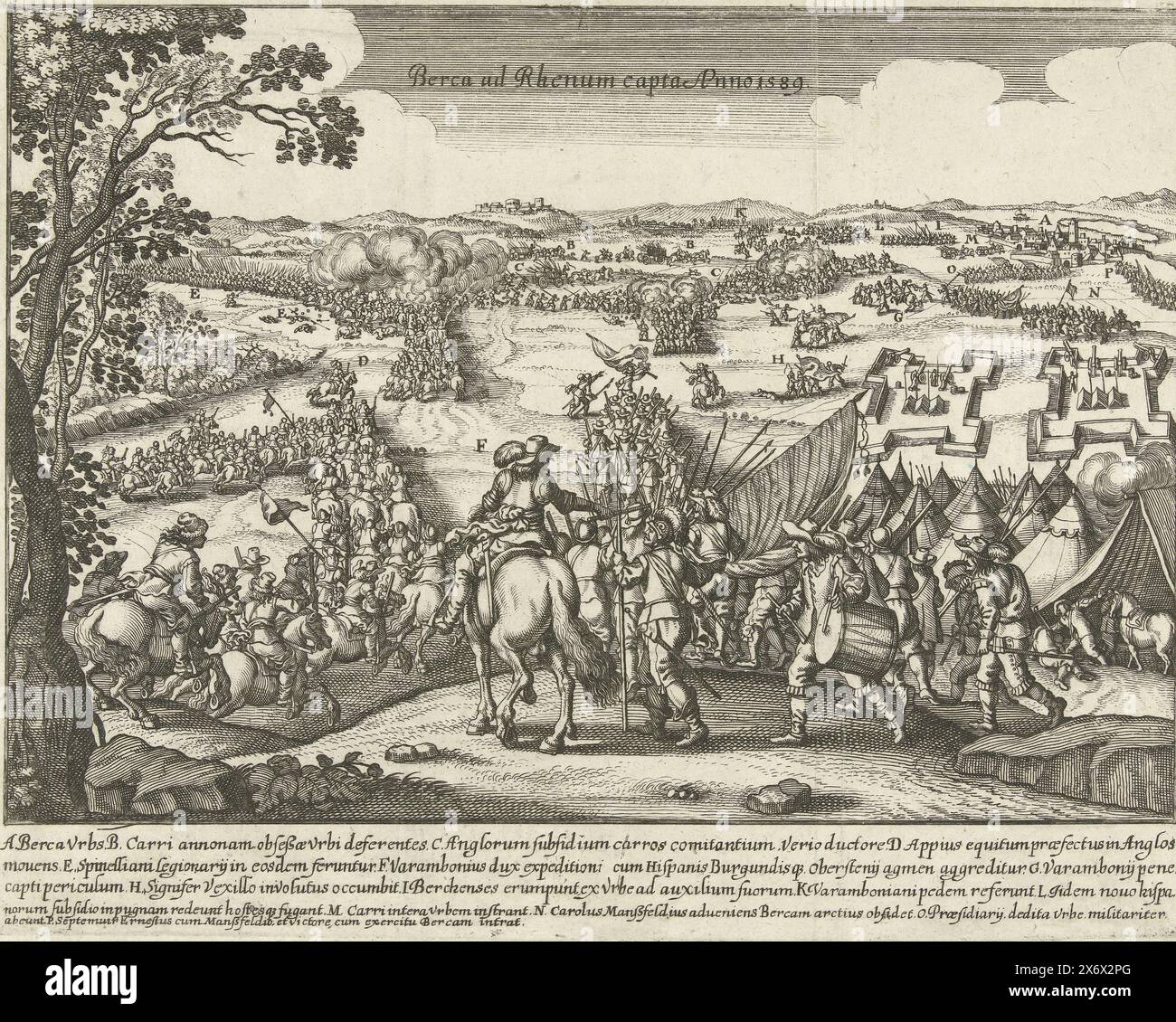 Capture of Rheinberg, 1590, Berca ad Rhenum capta Anno 1589 (title on ...