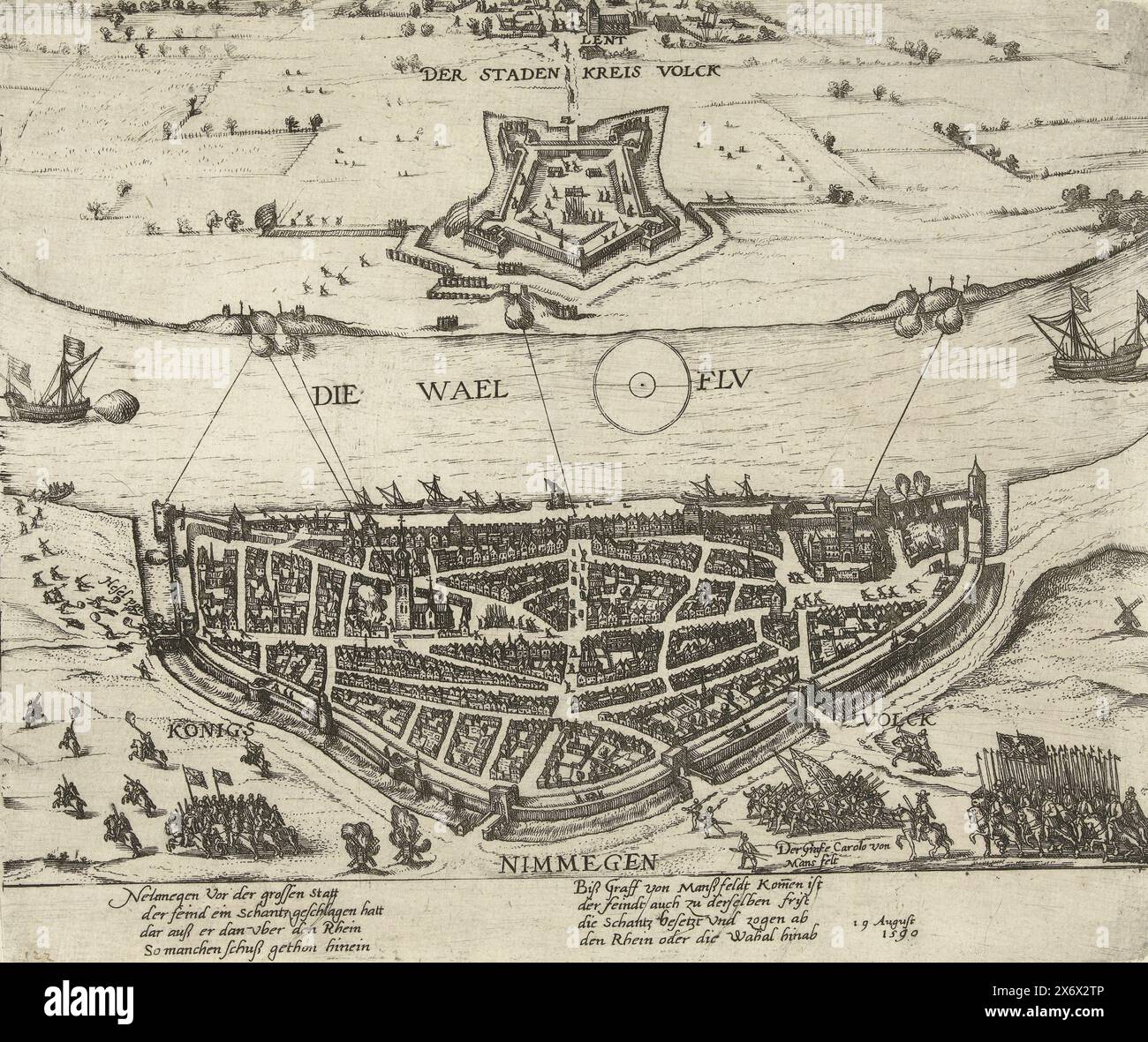 Siege of Nijmegen, 1591, Siege of Nijmegen by the Dutch army under ...