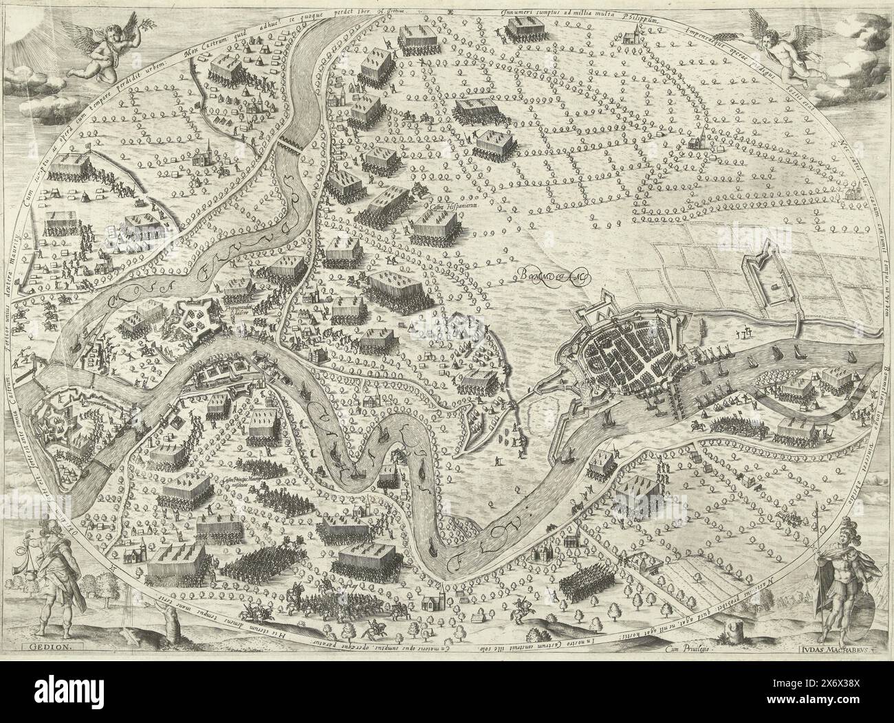 Siege of Zaltbommel, 1599, Map showing the siege of Zaltbommel and ...