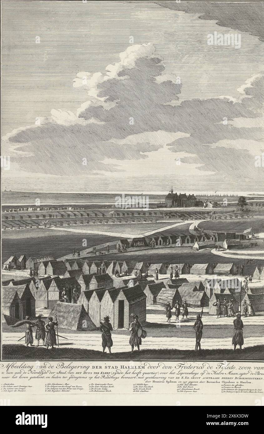 Siege of Haarlem, 1572-1573 (left page), Image of the Siege of the city ...