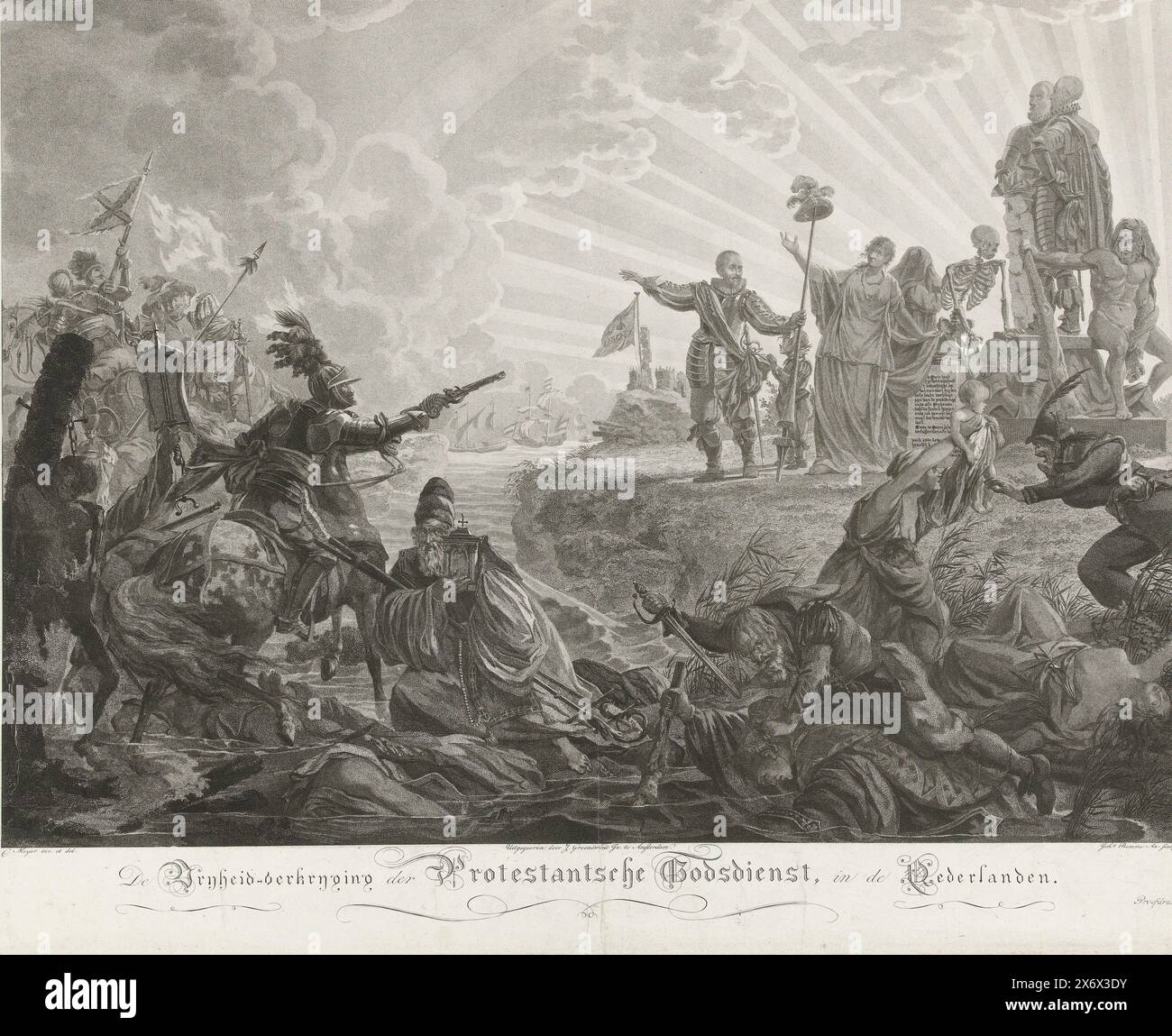 Allegory on the obtained freedom of the Protestant religion in the ...