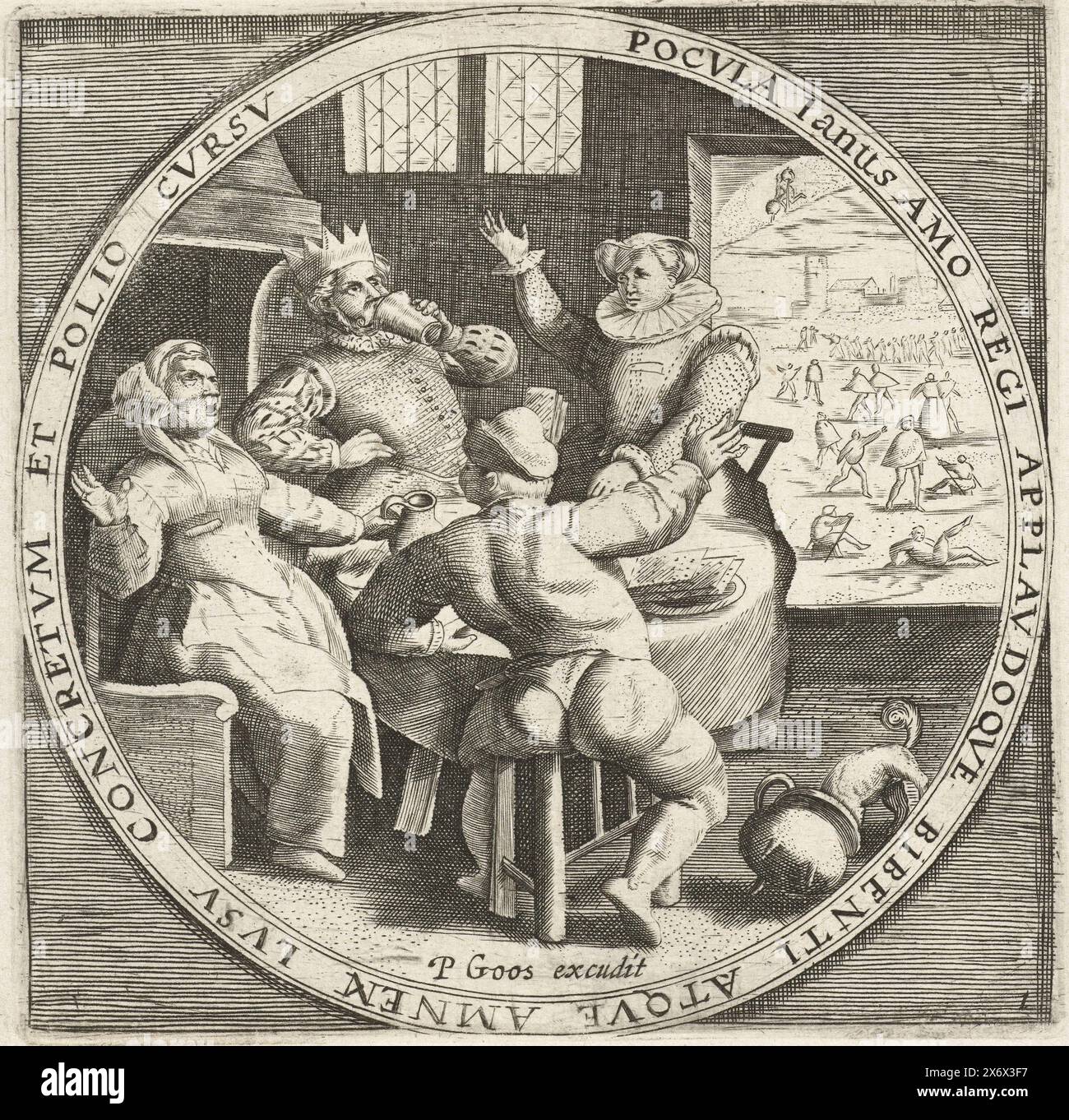 The month of January, Epiphany, ca. 1600, The twelve months of the year ...