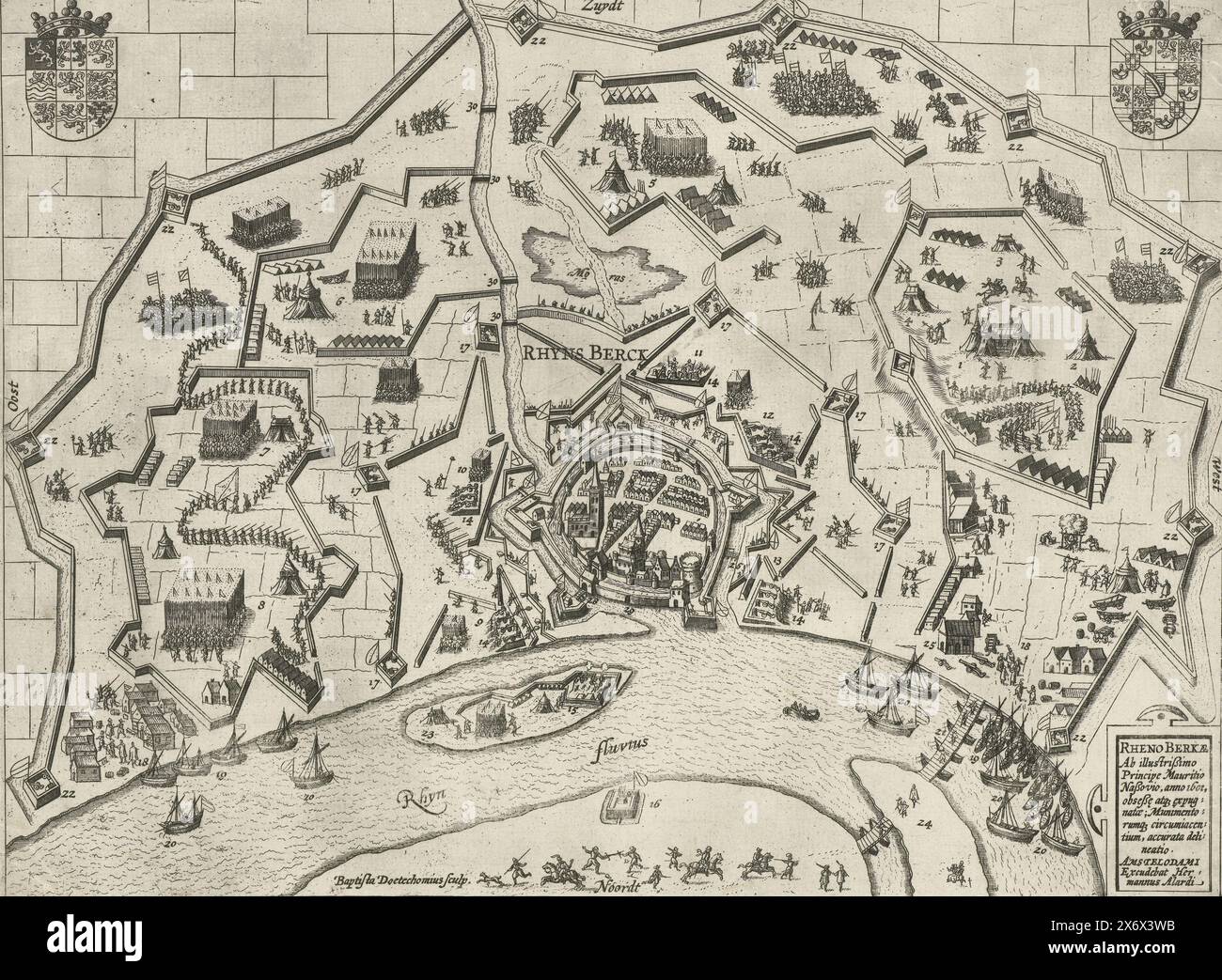 Siege and capture of Rheinberg by Maurits, 1601, Rheno Berkae Ab ...