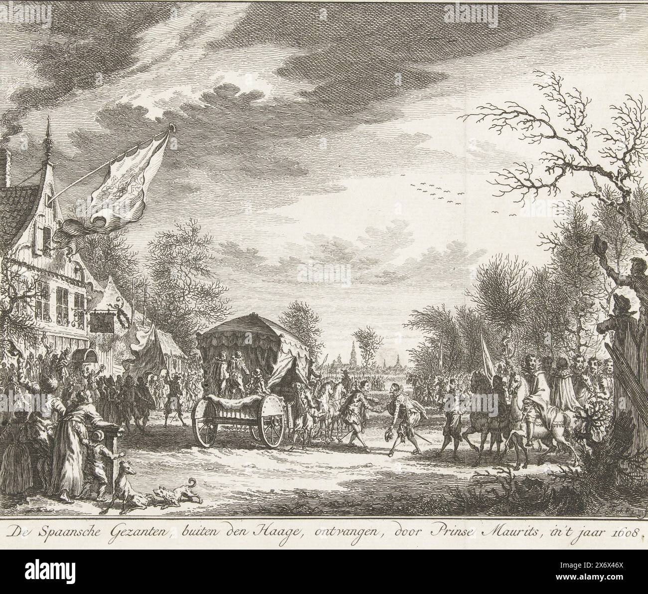 Arrival of the Spanish envoys in Rijswijk, February 1608, The Spanish ...