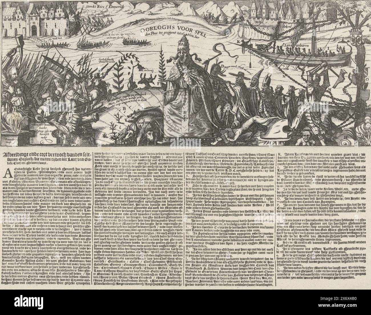 Allegory on the role of the Pope in the Gulik-Kleefse affair, 1615 ...