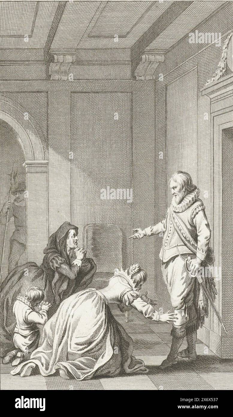 The mother, wife and son of Reinier van Oldenbarnevelt beg Maurits for ...